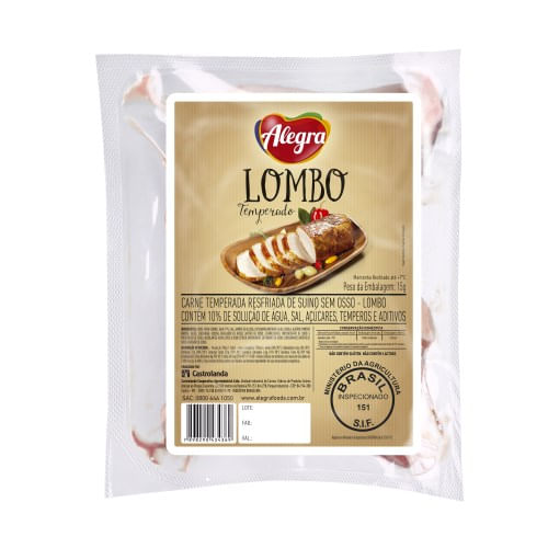 Carne Suína Lombo Resfriada Alegra kg Carne Suína Lombo Resfriada Alegra kg