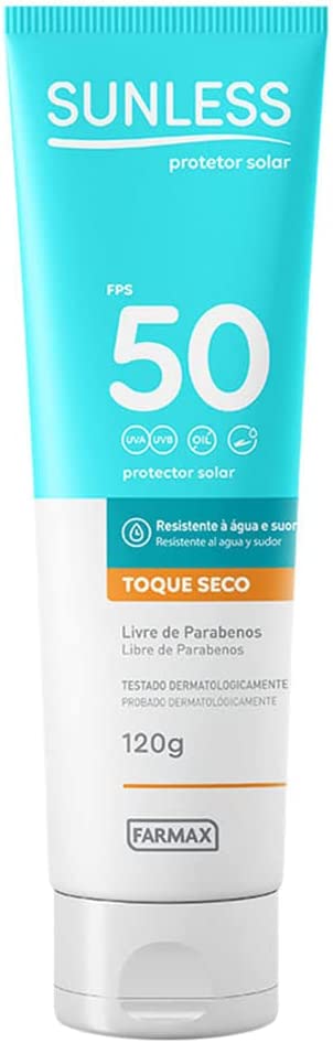 Protetor Solar 50 FPS Toque Seco Sunless 120g