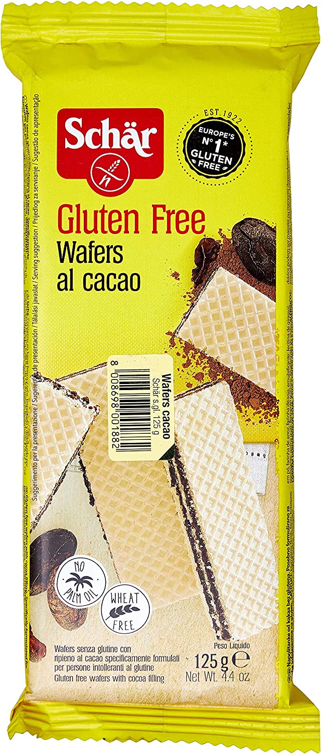 Biscoito Wafer Cacao Sem Glúten Schär 125g Biscoito Wafer Cacao Sem Glúten Schär 125g