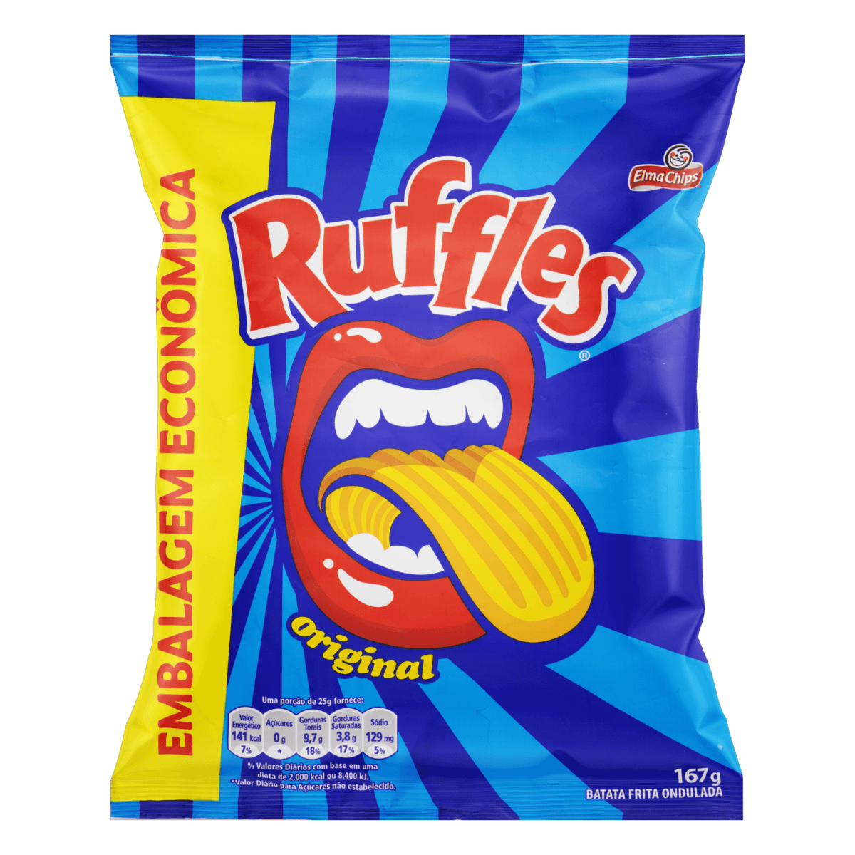 Batata Frita Ondulada Original Ruffles Pacote 167G