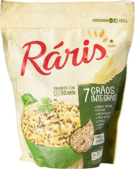 Arroz Integral 7 Grãos Raris Pacote 500G